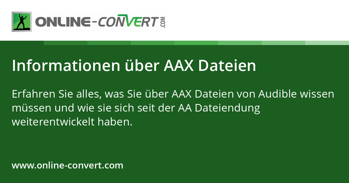 Informationen über AAX Dateien