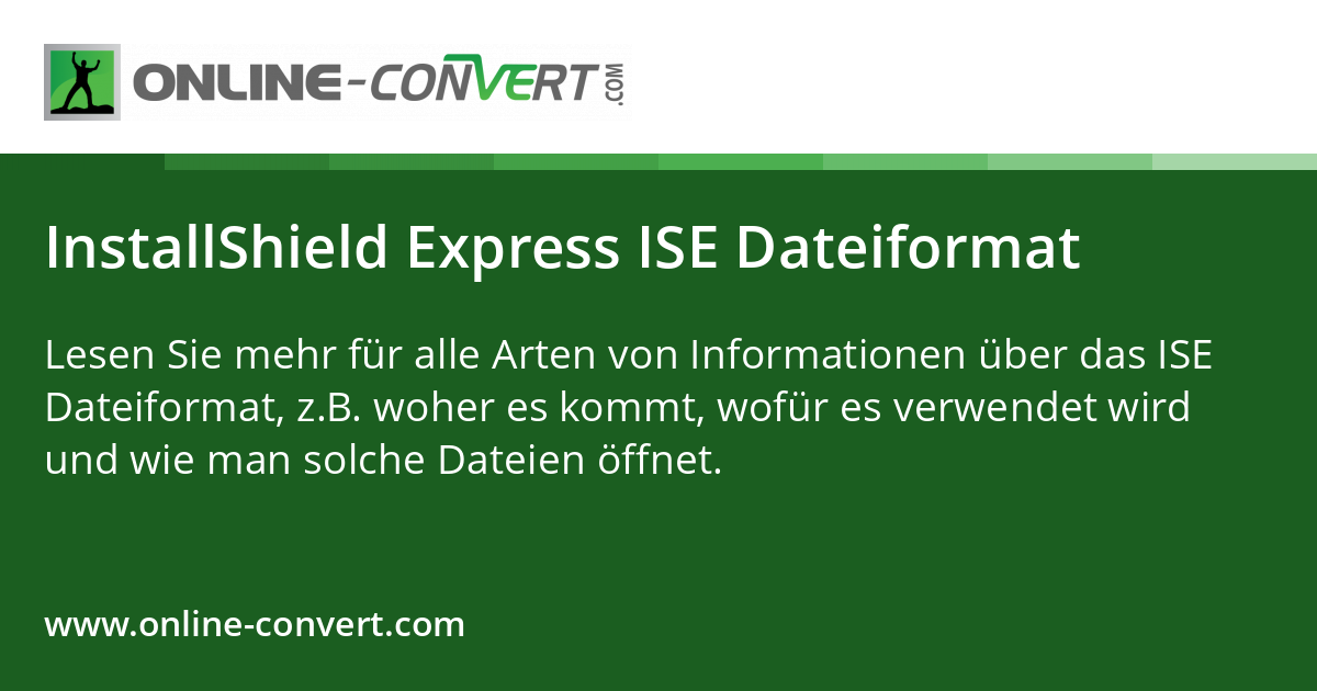 InstallShield Express ISE Dateiformat