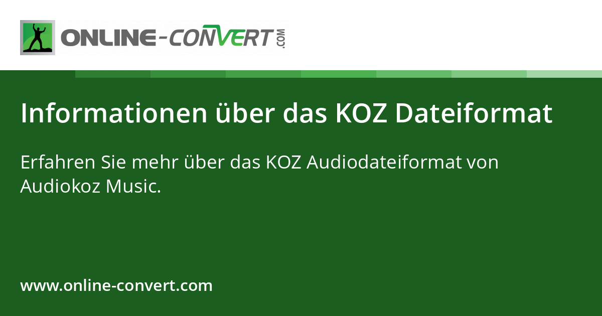 Informationen über das KOZ Dateiformat