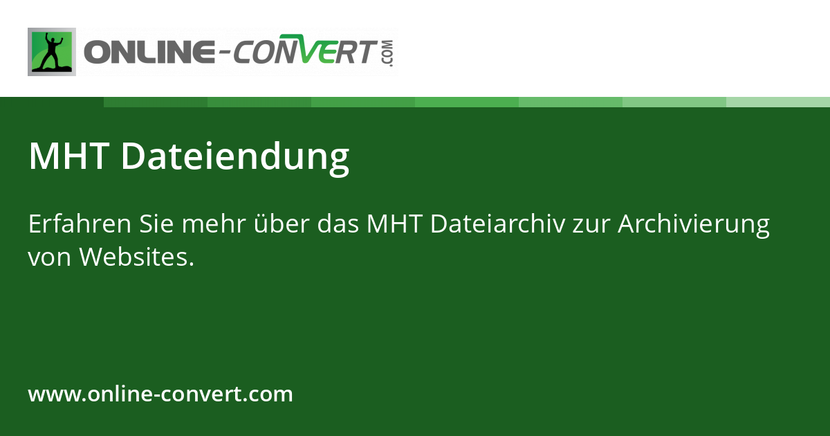 MHT Dateiendung