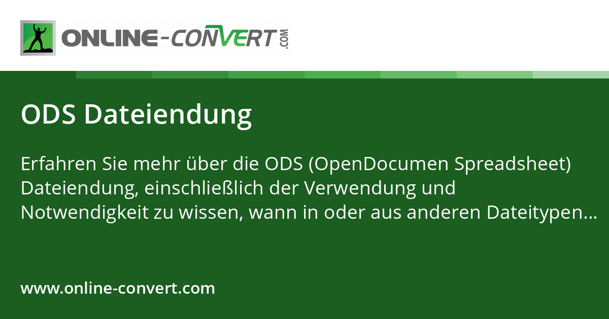 ODS Dateiendung