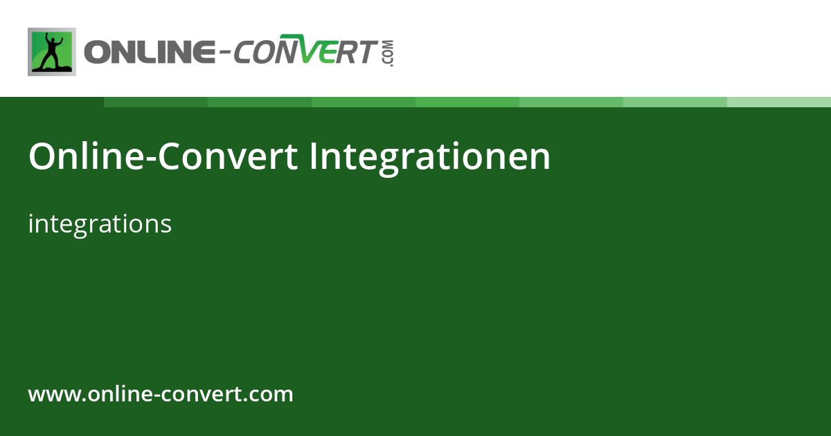 Online-Convert Integrationen