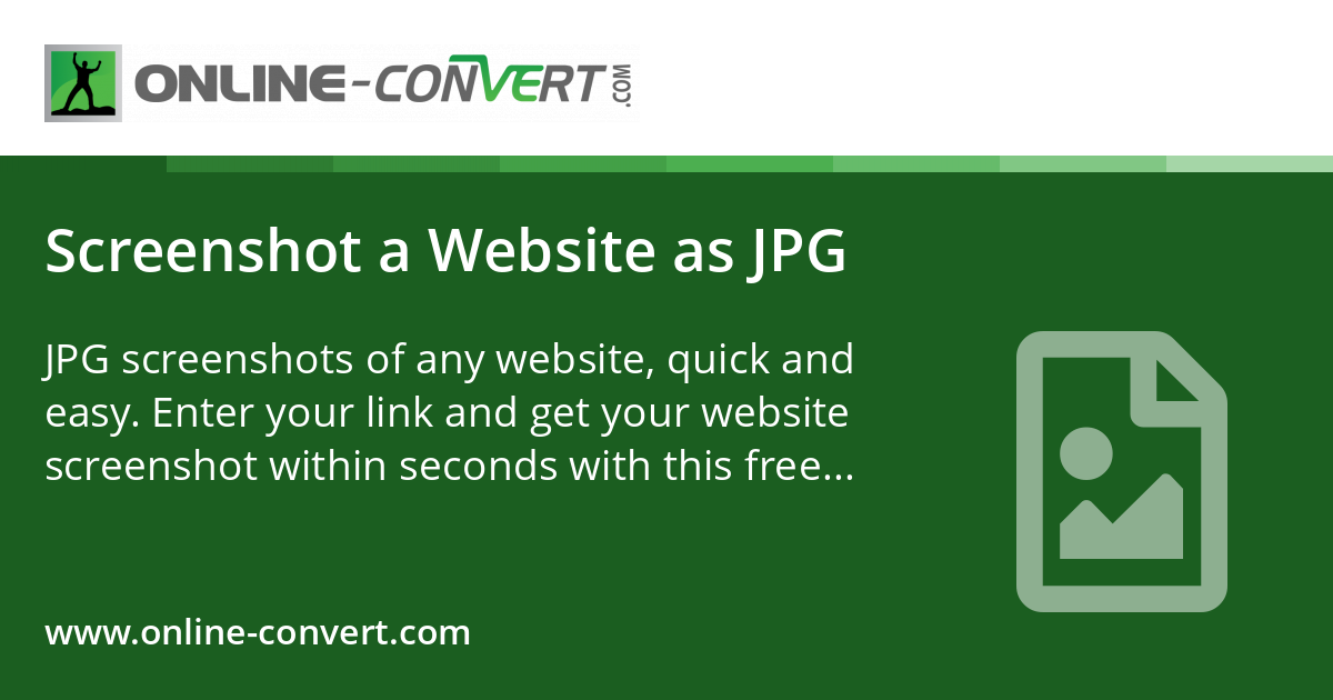 Screenshot a Website as JPG