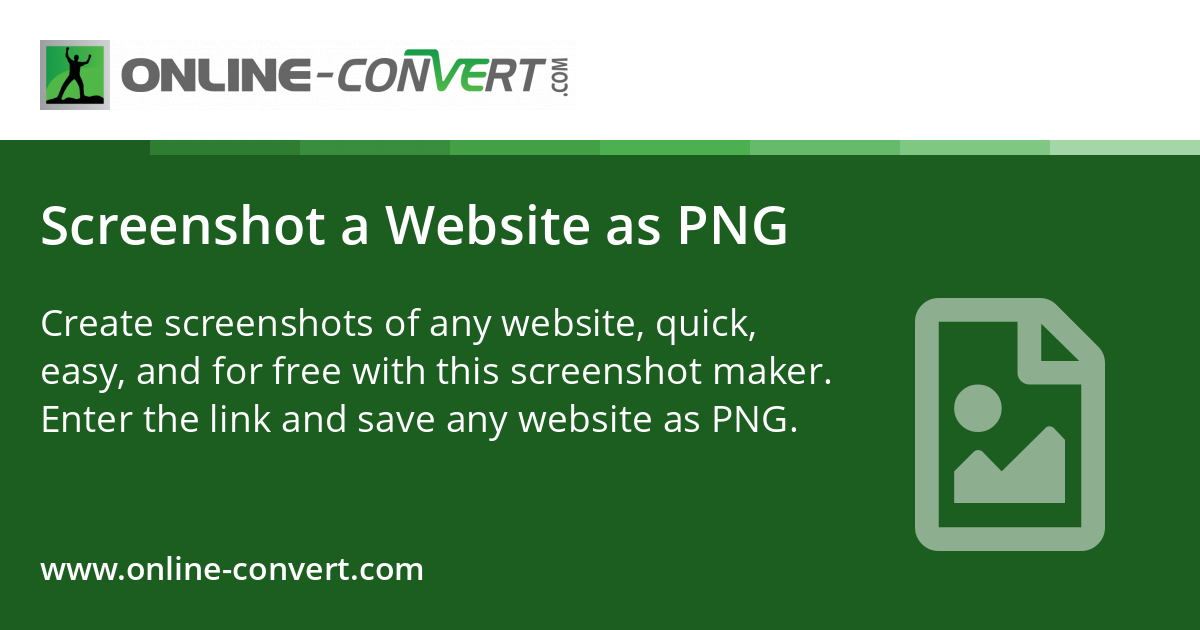 Screenshot a Website as PNG