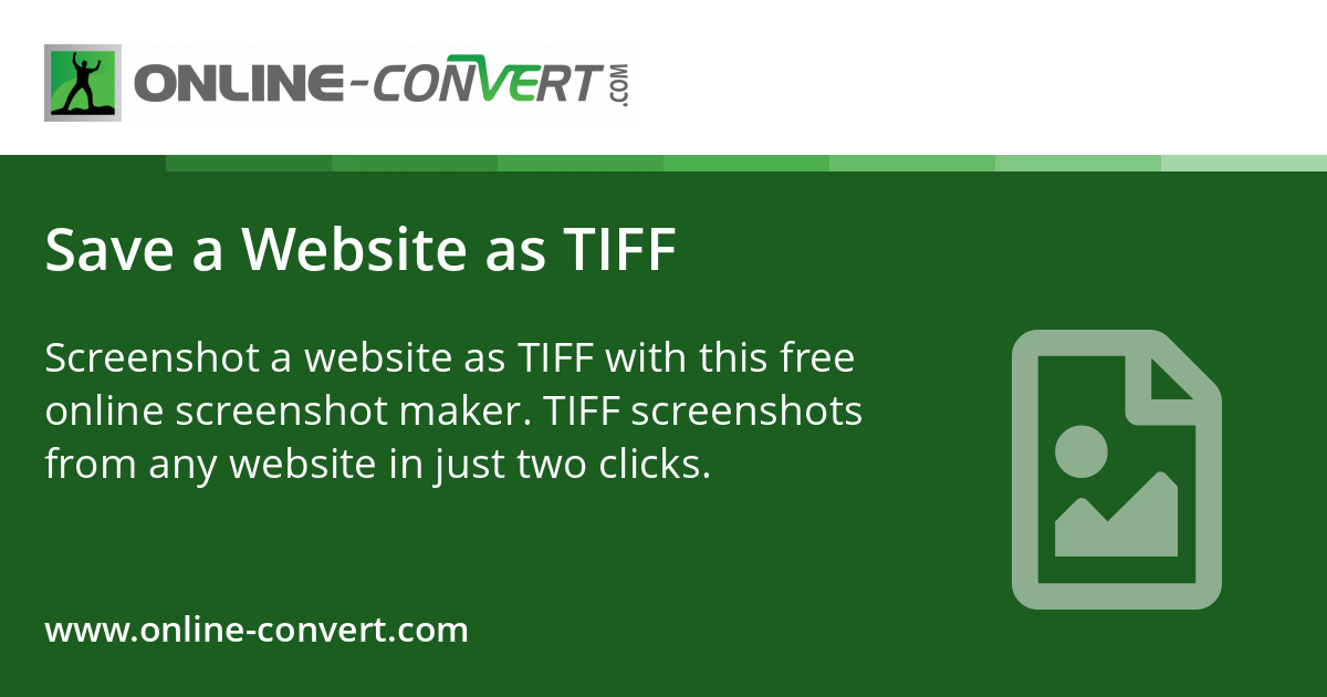Save a Website as TIFF