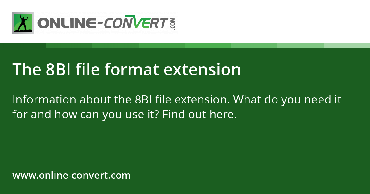 The 8BI file format extension