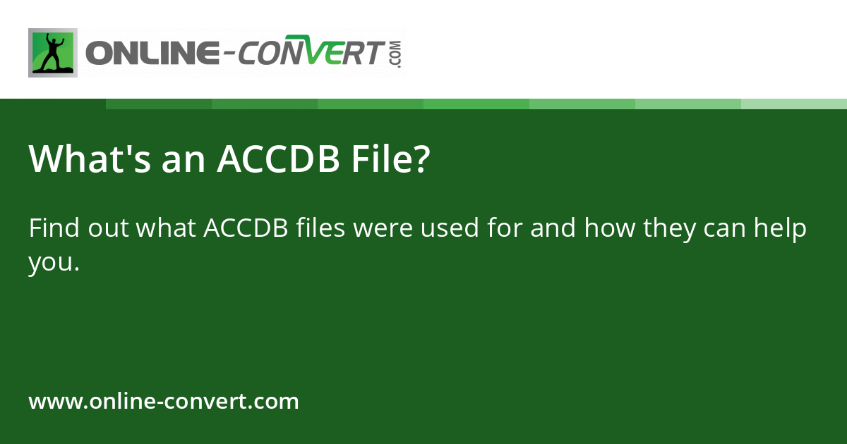 What's an ACCDB File?