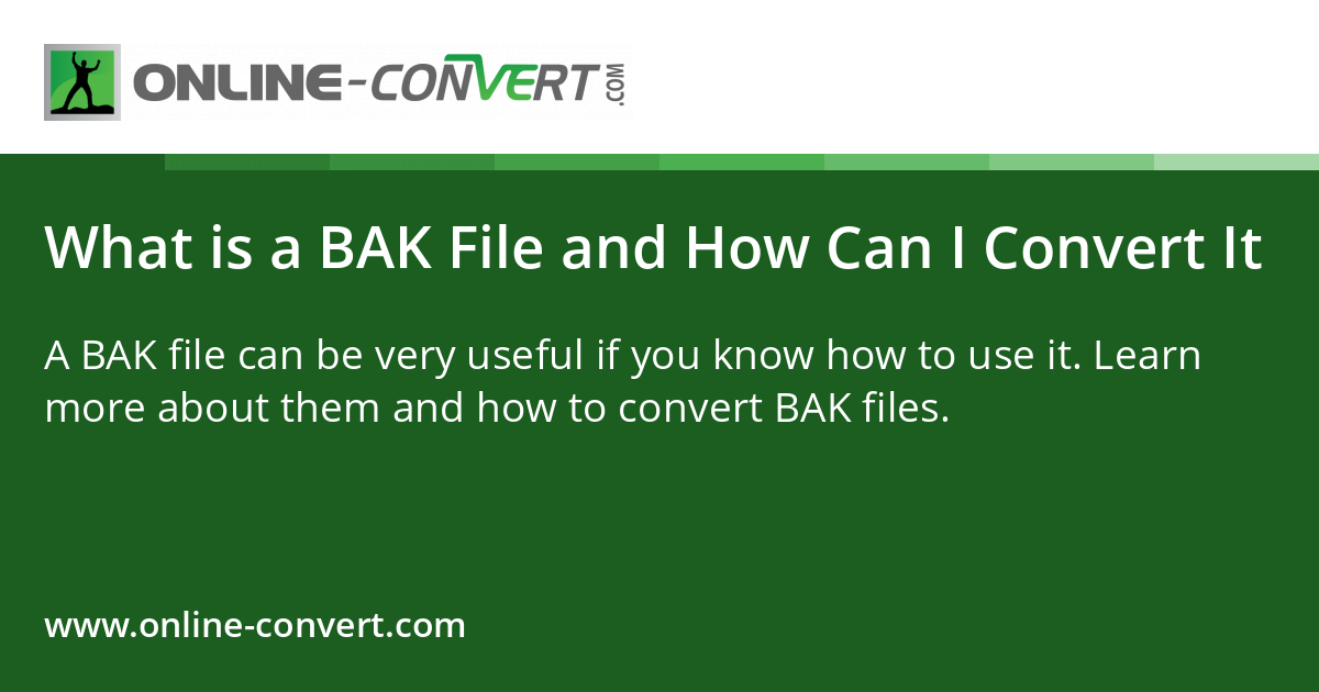 What is a BAK File and How Can I Convert It