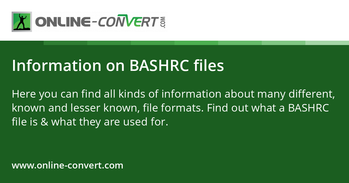 Information on BASHRC files