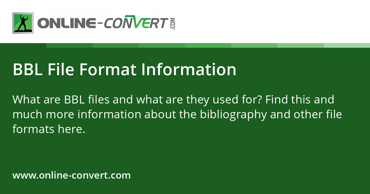 BBL File Format Information