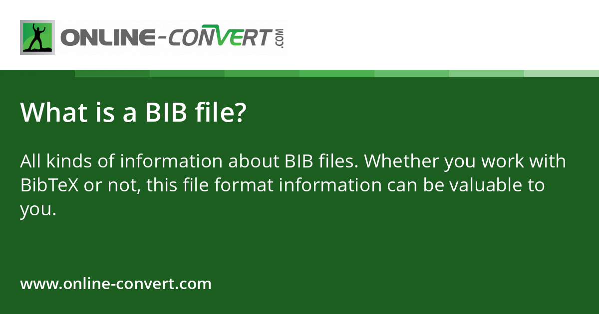 What is a BIB file?