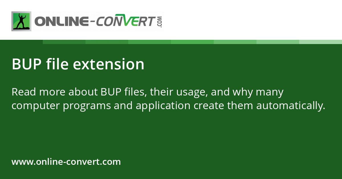 BUP file extension