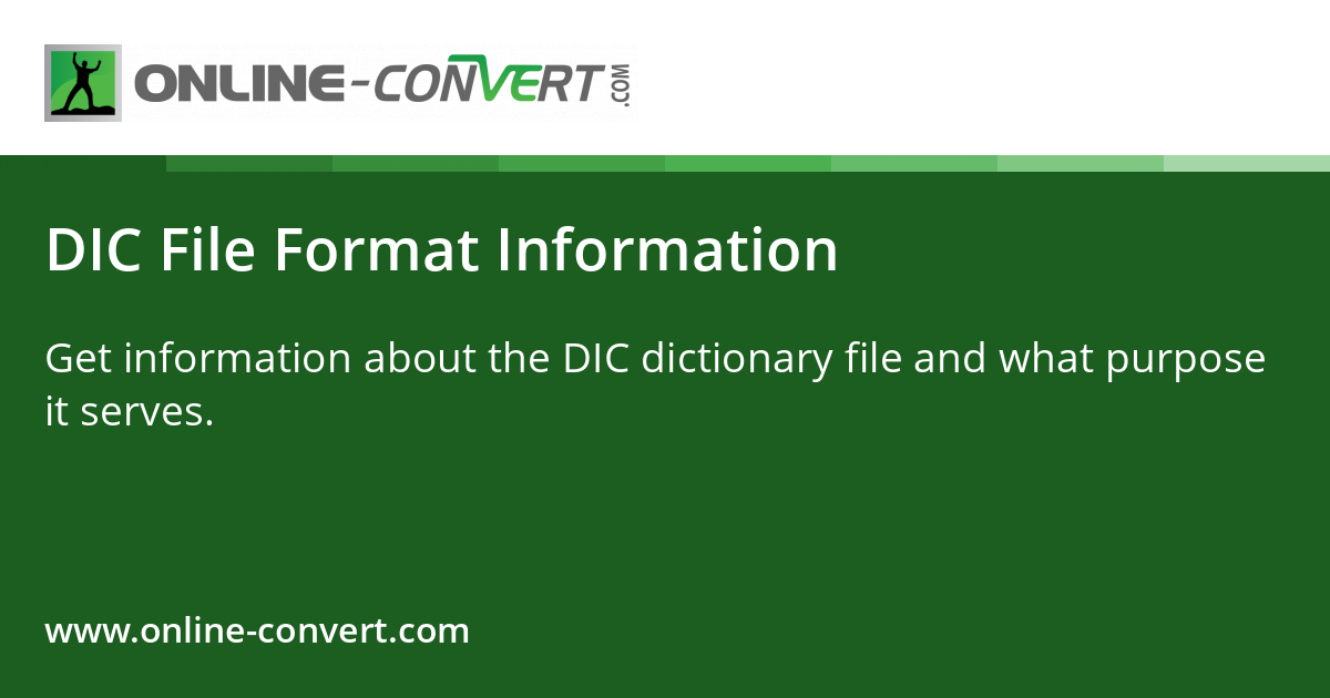 DIC File Format Information