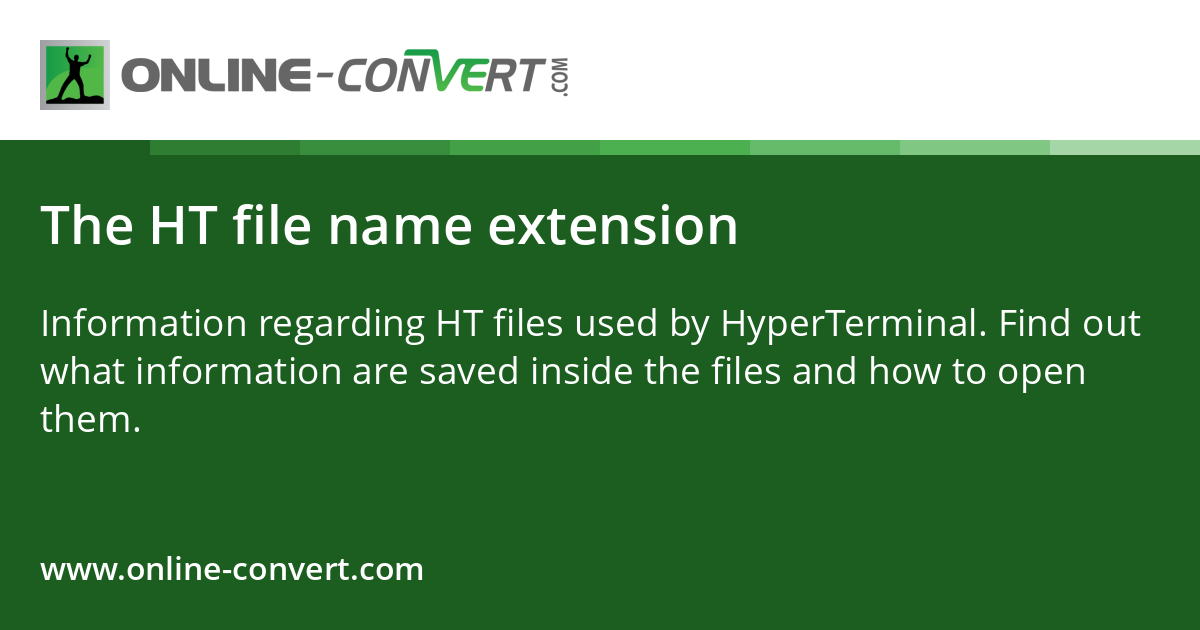 The HT file name extension
