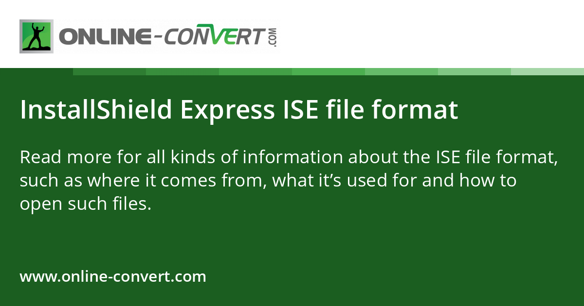 InstallShield Express ISE file format