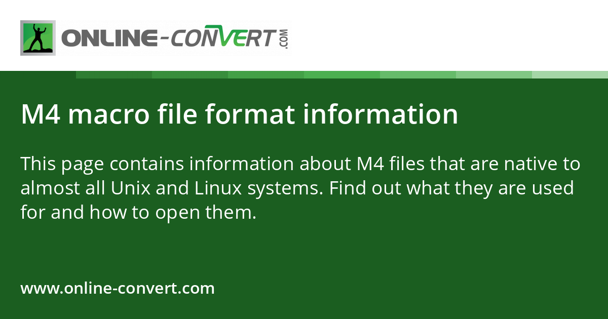 M4 macro file format information