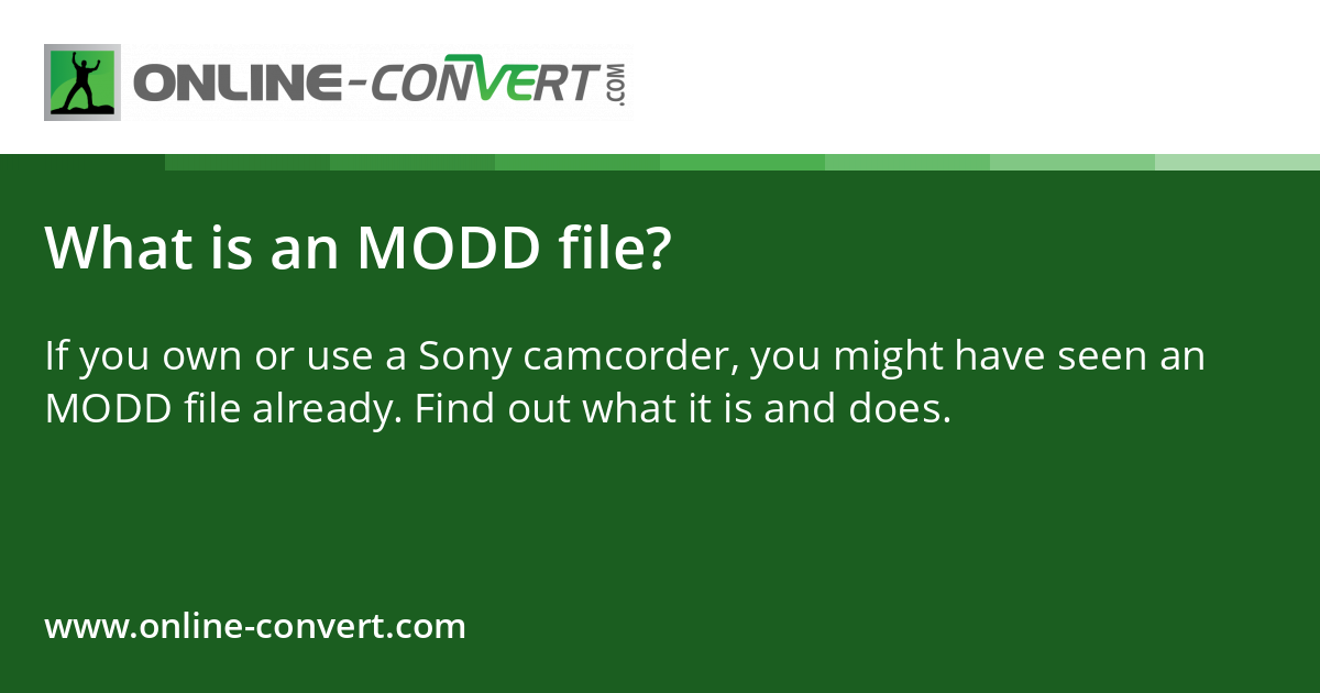 What is an MODD file?