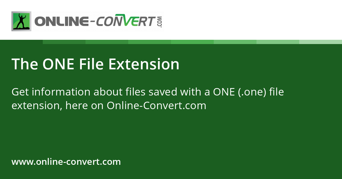 The ONE File Extension