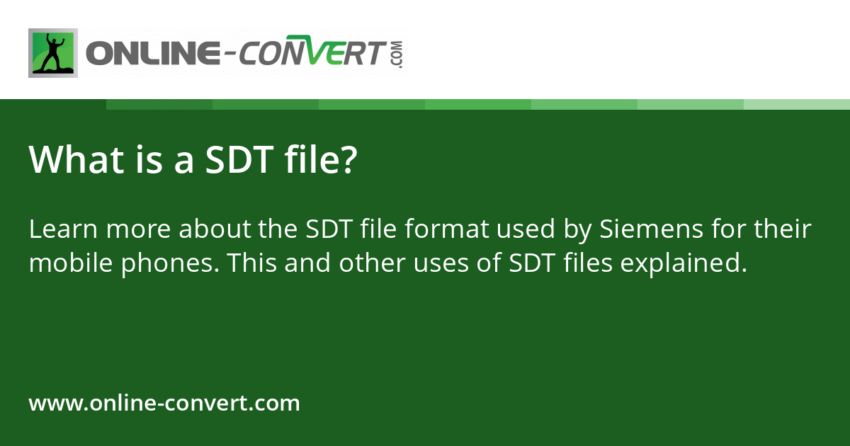 What is a SDT file?