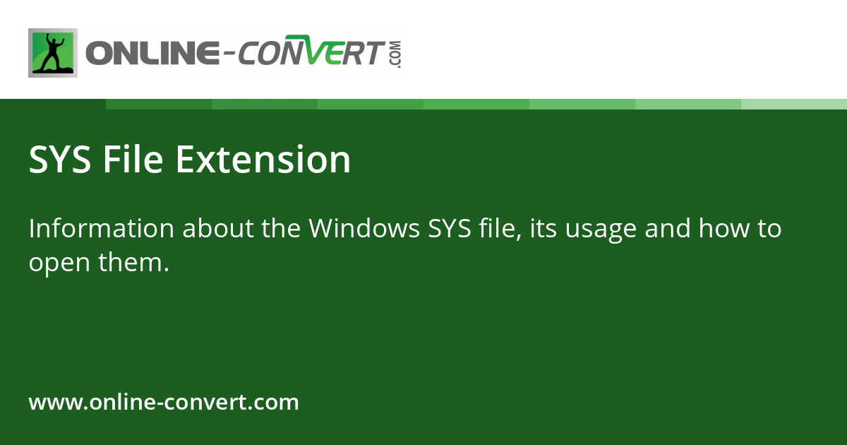 SYS File Extension
