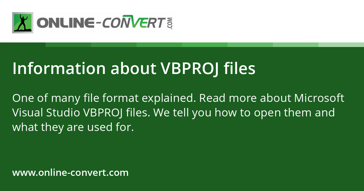 Information about VBPROJ files
