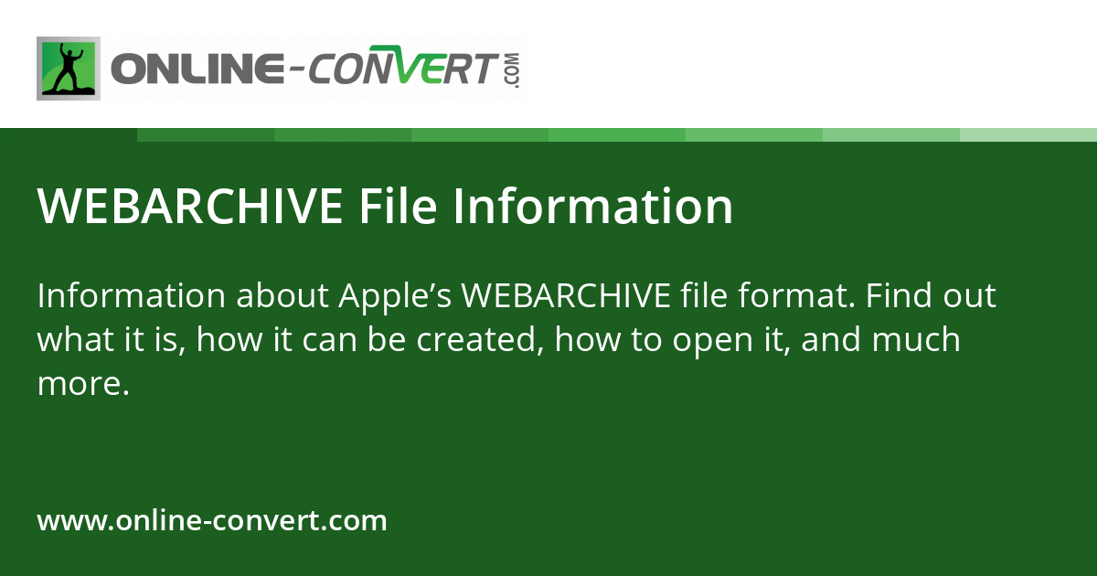WEBARCHIVE File Information