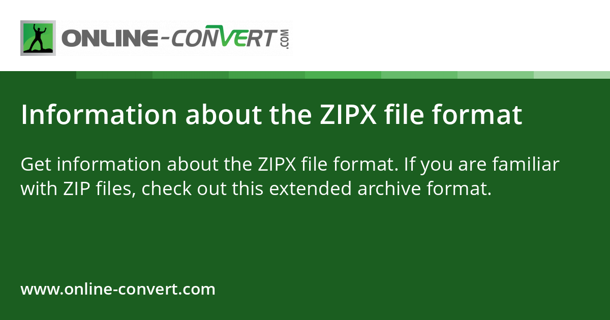 Information about the ZIPX file format