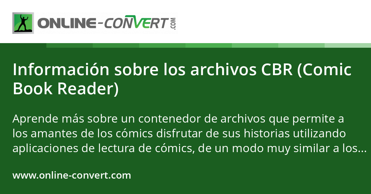 Información sobre los archivos CBR (Comic Book Reader)