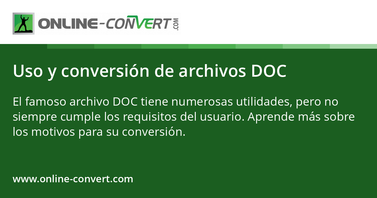 Uso y conversión de archivos DOC