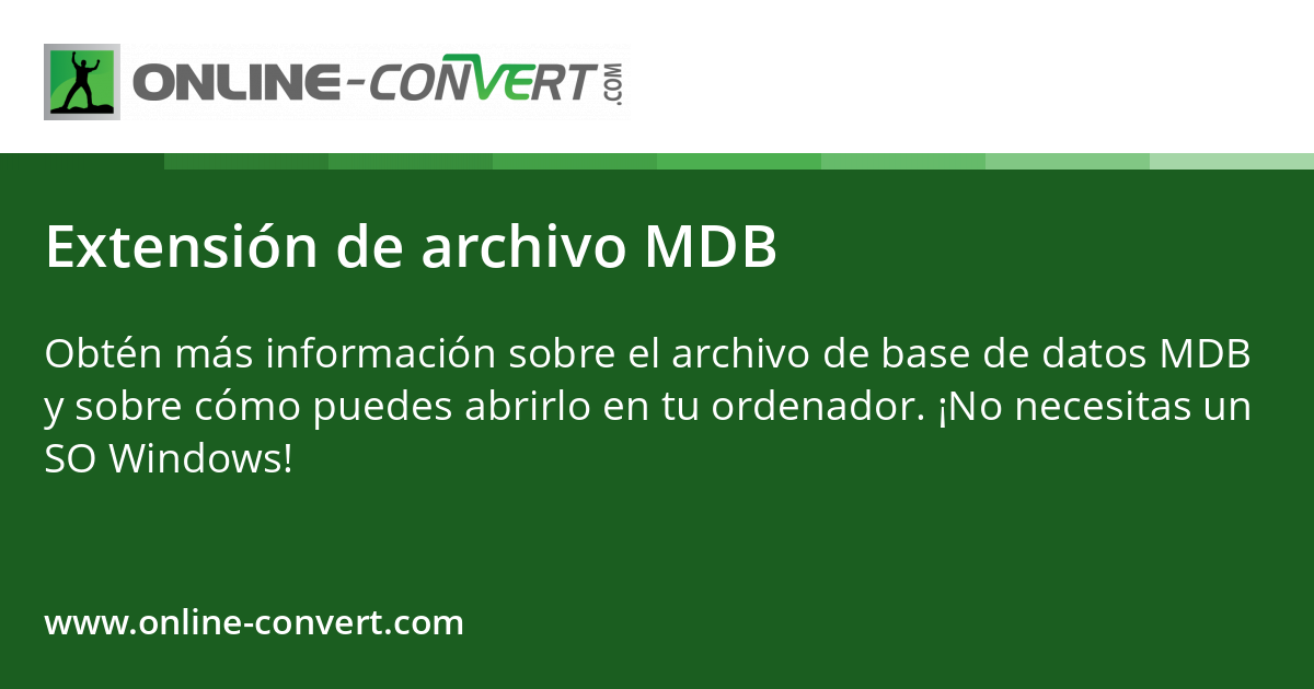 Extensión de archivo MDB