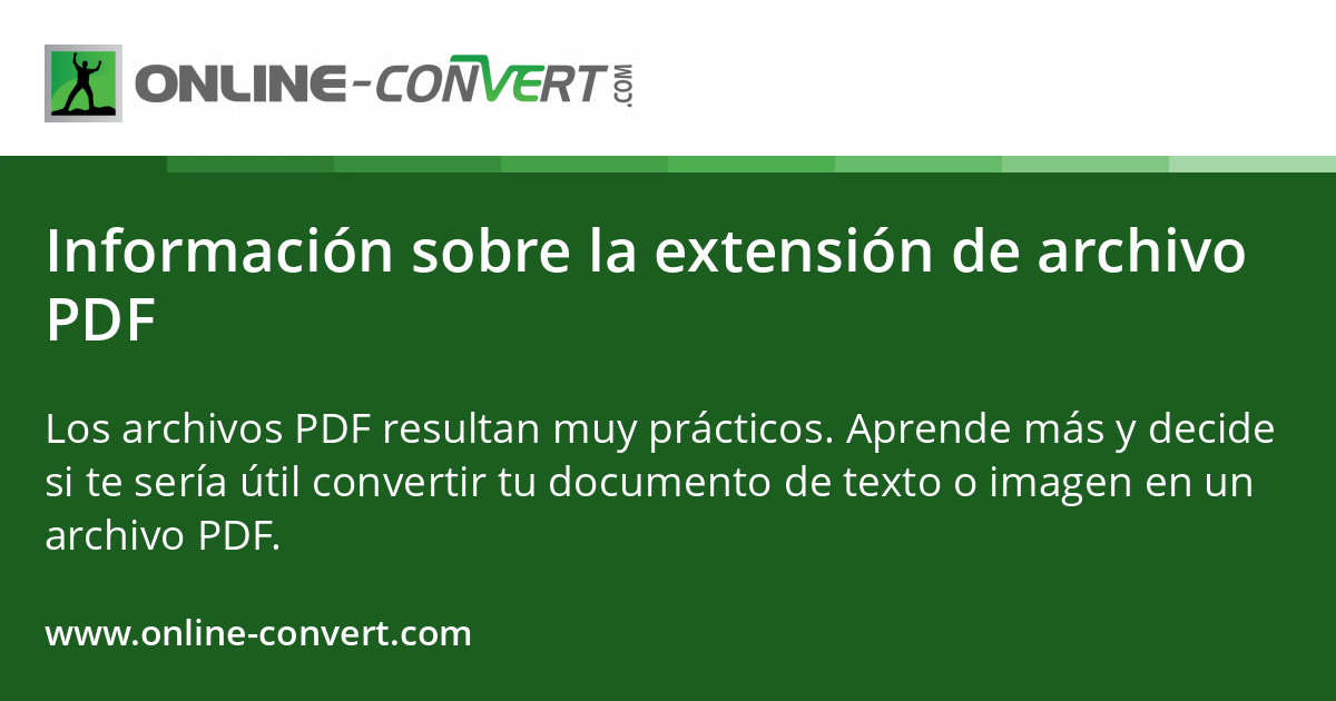 Información sobre la extensión de archivo PDF