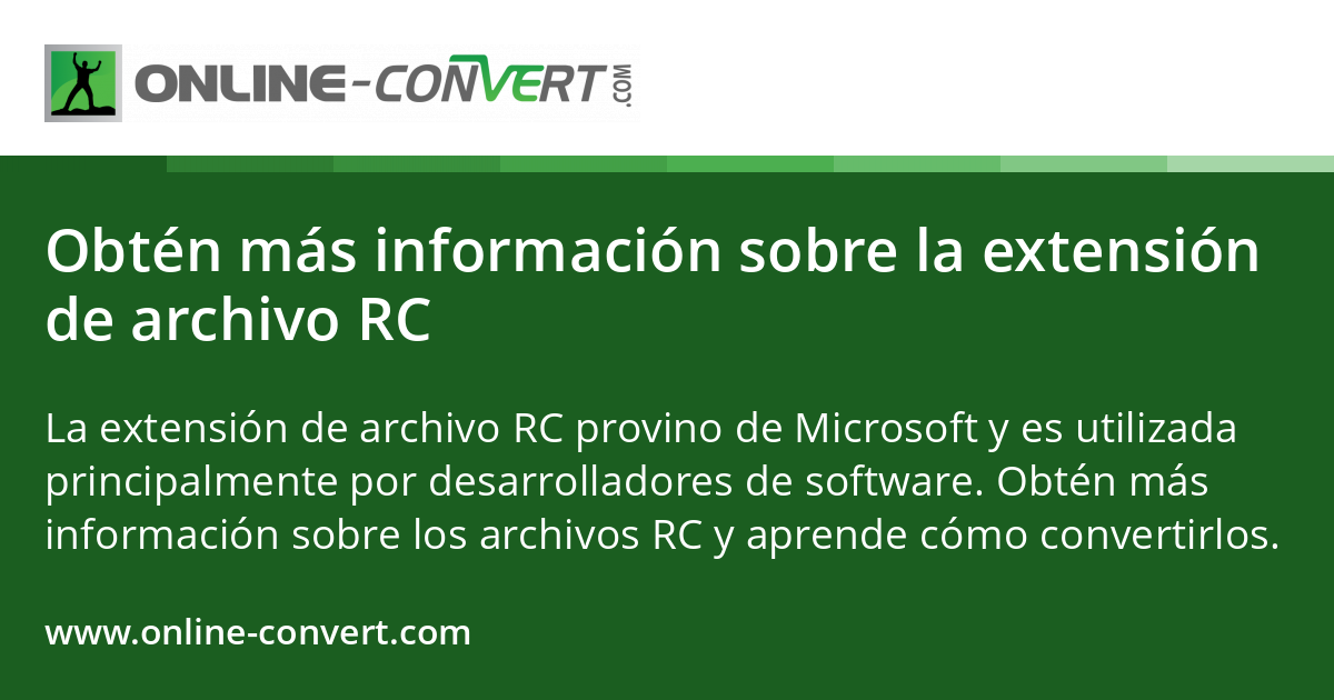 Obtén más información sobre la extensión de archivo RC