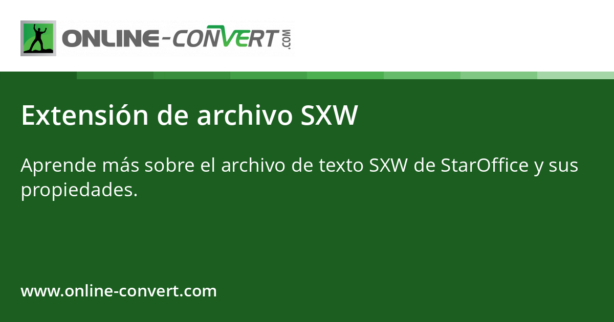 Extensión de archivo SXW