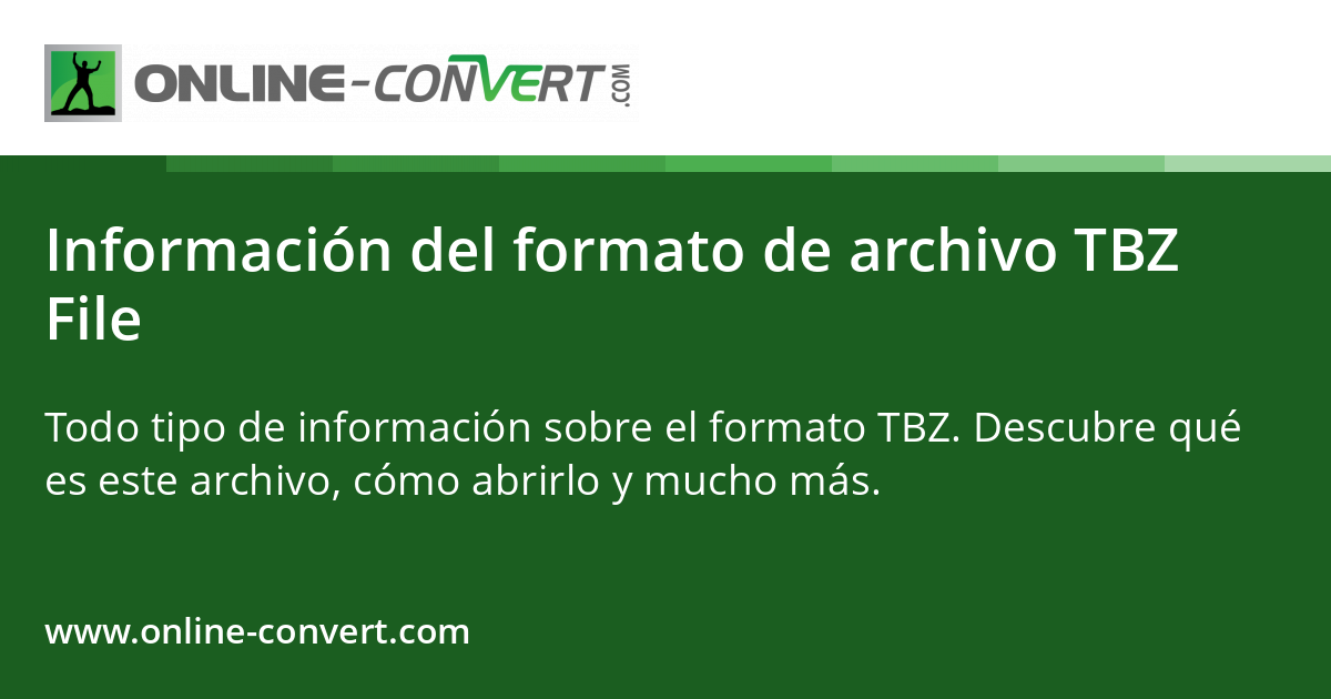 Información del formato de archivo TBZ File