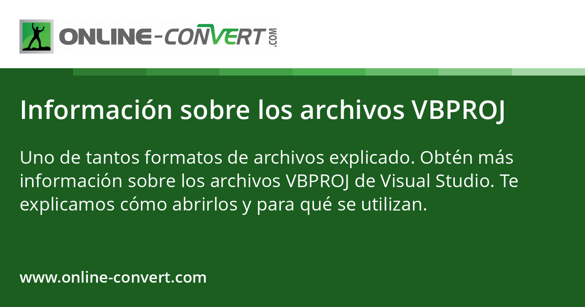 Información sobre los archivos VBPROJ