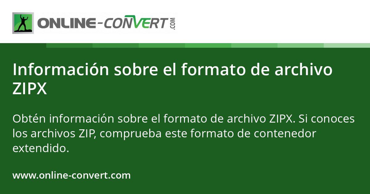 Información sobre el formato de archivo ZIPX