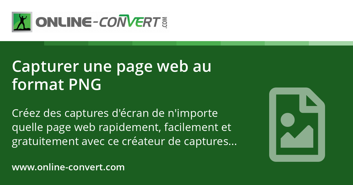 Capturer une page web au format PNG