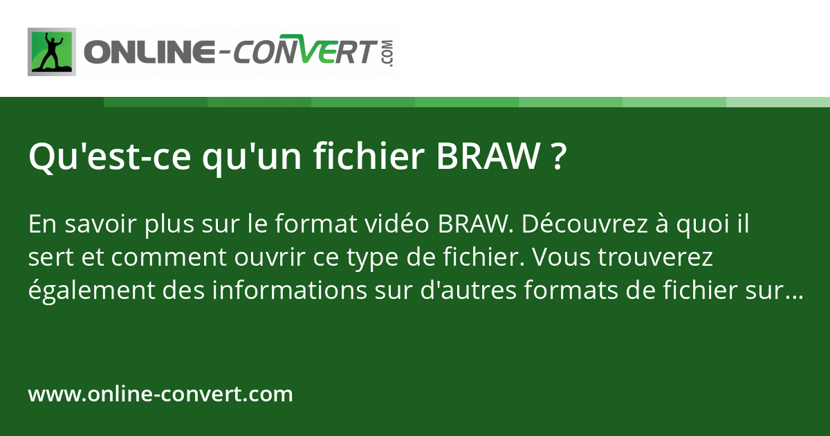 Qu'est-ce qu'un fichier BRAW