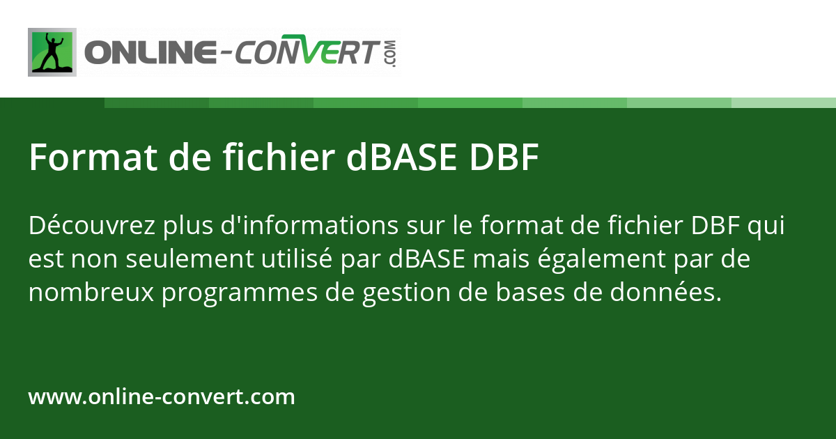 Format de fichier dBASE DBF