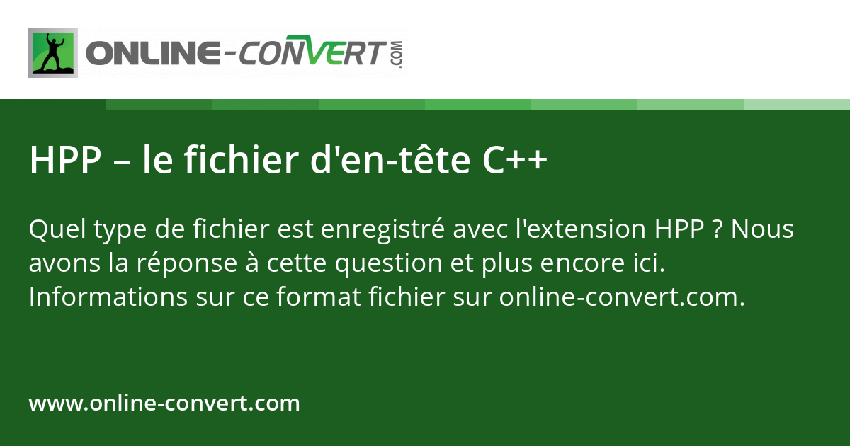 HPP – le fichier d'en-tête C++