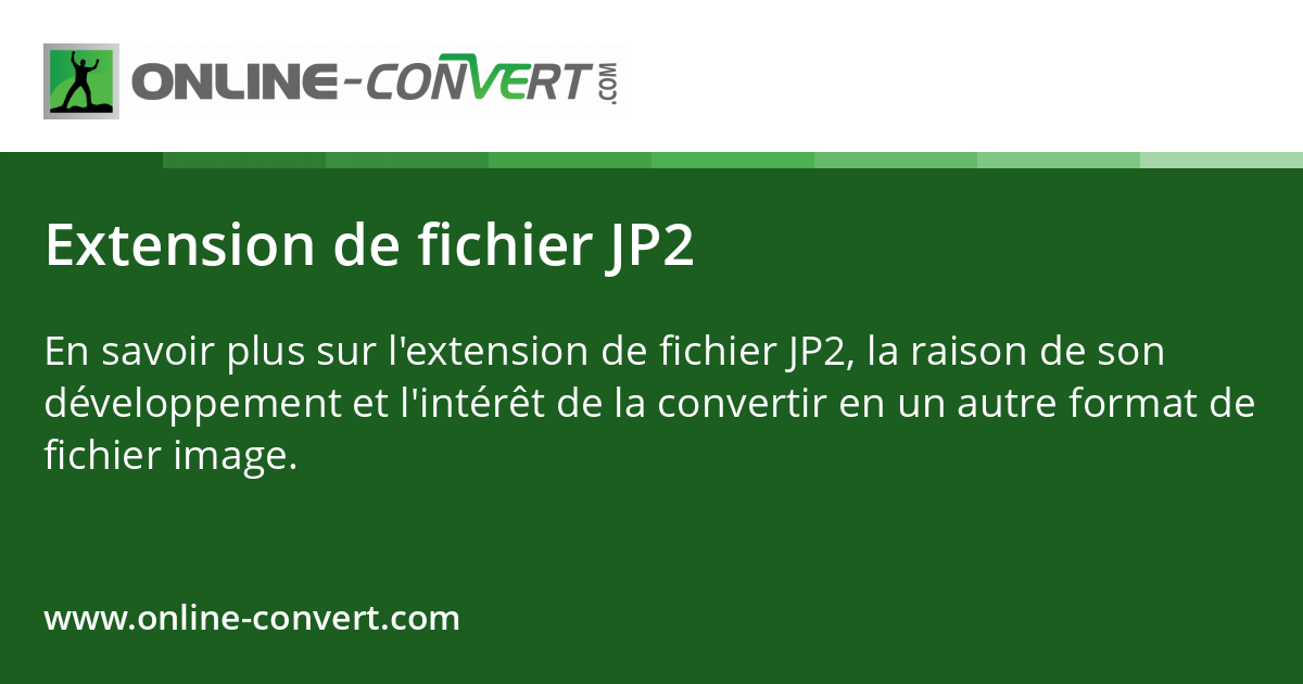 Extension de fichier JP2