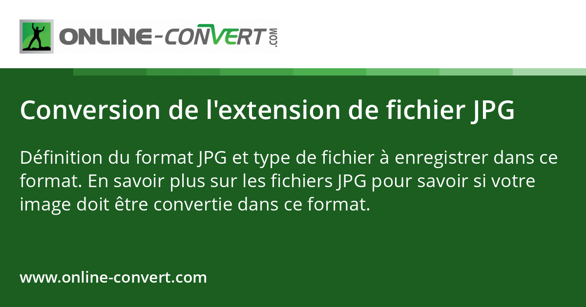 Conversion de l'extension de fichier JPG