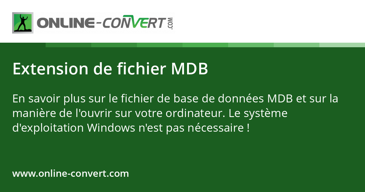 Extension de fichier MDB