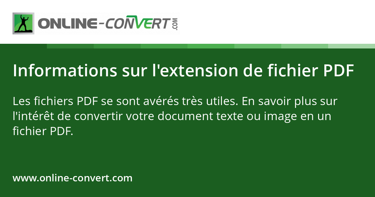 Informations sur l'extension de fichier PDF