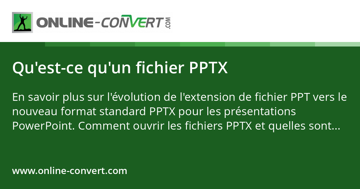 Qu'est-ce qu'un fichier PPTX