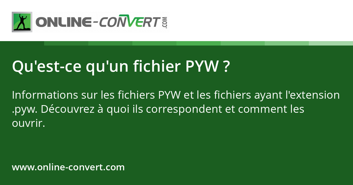 Qu'est-ce qu'un fichier PYW