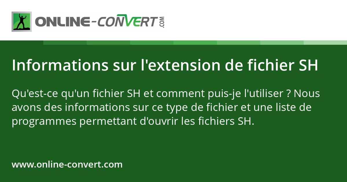 Informations sur l'extension de fichier SH