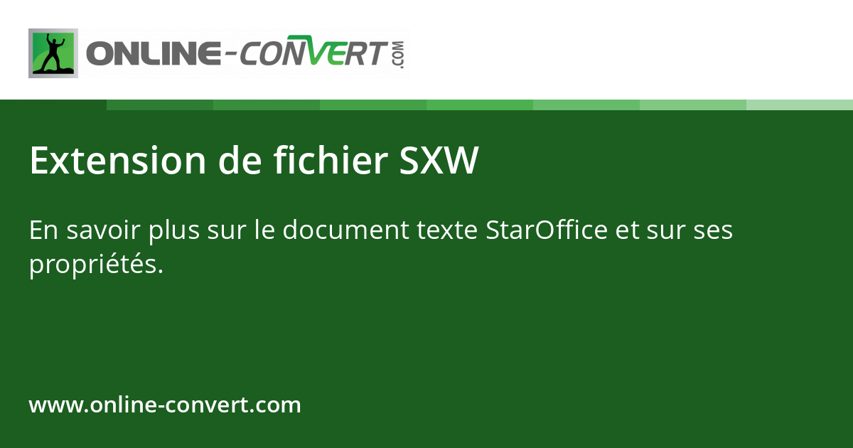 Extension de fichier SXW