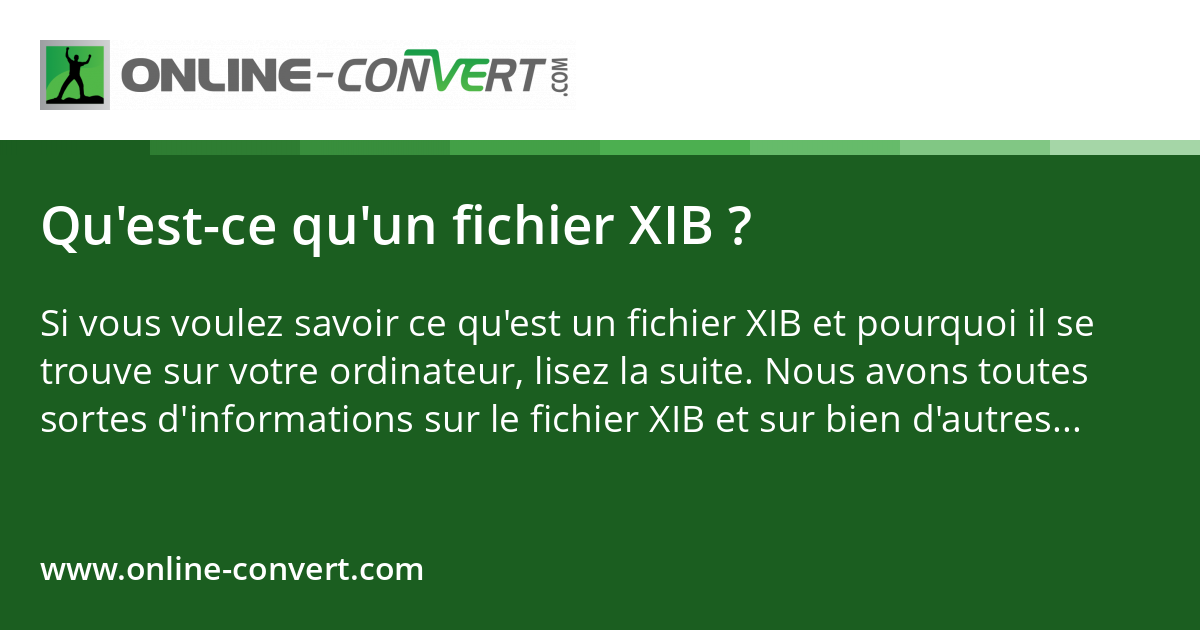 Qu'est-ce qu'un fichier XIB