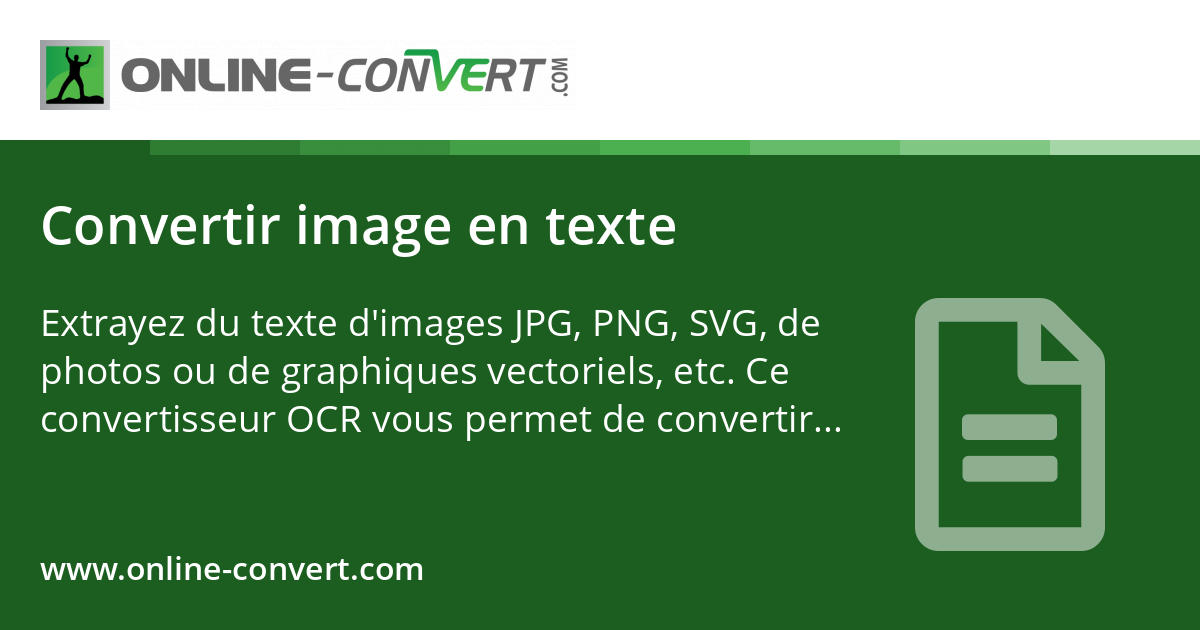 Convertir image en texte